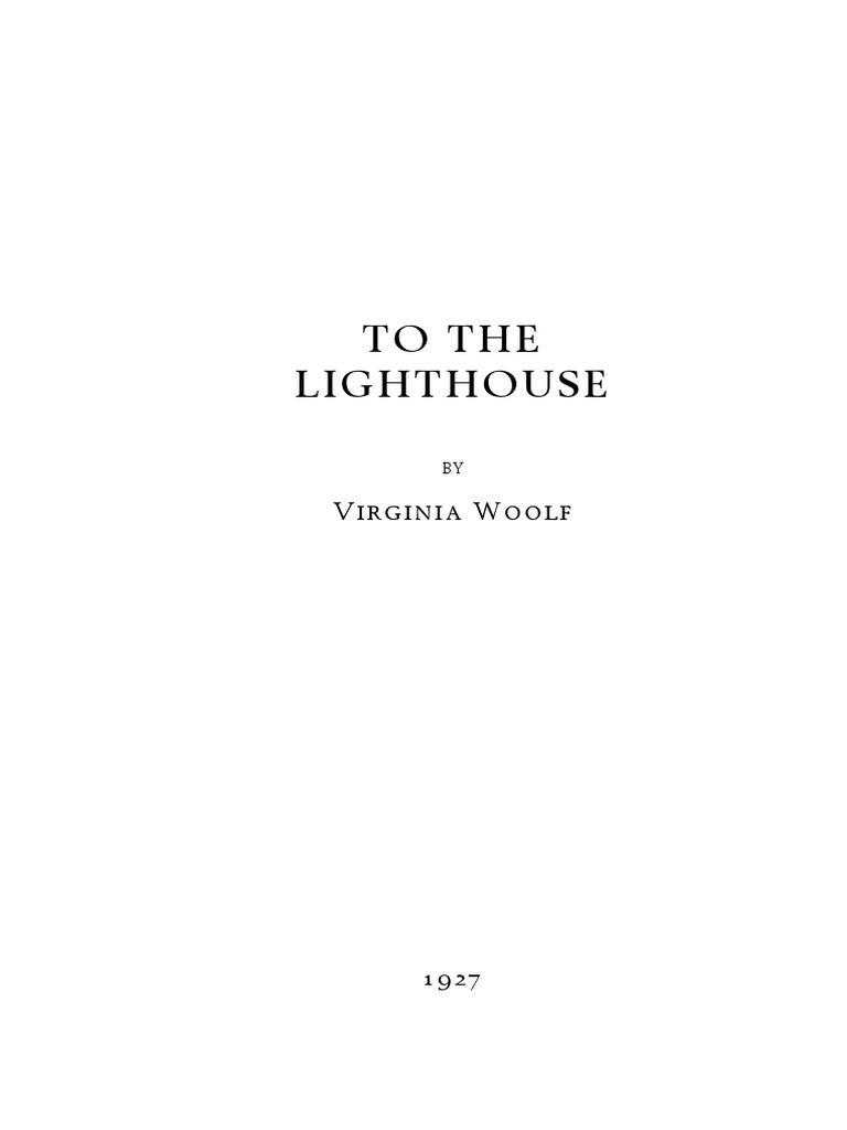 To The Lighthouse Virginia Woolf | PDF | To The Lighthouse | Nature