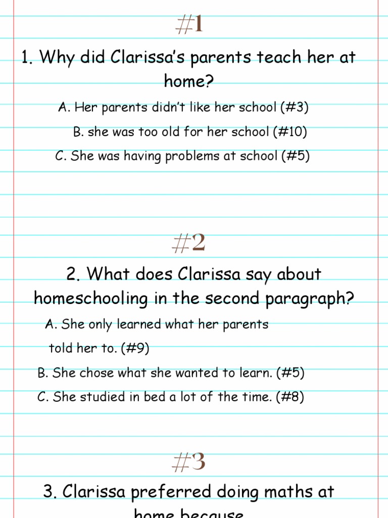 CULTURAL QUESTION TRAILS-numbers | PDF | Homeschooling | Homework