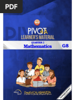 Q1 LE Mathematics 8 Lesson 1 Week 1 | PDF | Mode (Statistics) | Arithmetic Mean