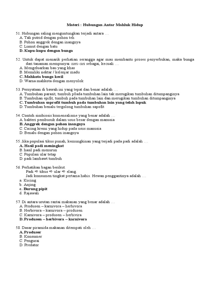 Osn Ipa Materi Makhluk Hidup | PDF