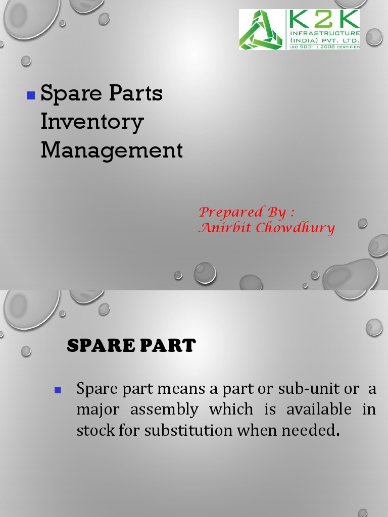 Spare Parts Management | PDF | Inventory | Systems Engineering
