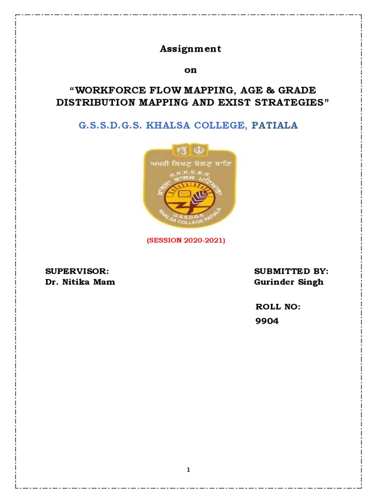 Assignment On "Workforce Flow Mapping, Age & Grade Distribution Mapping ...