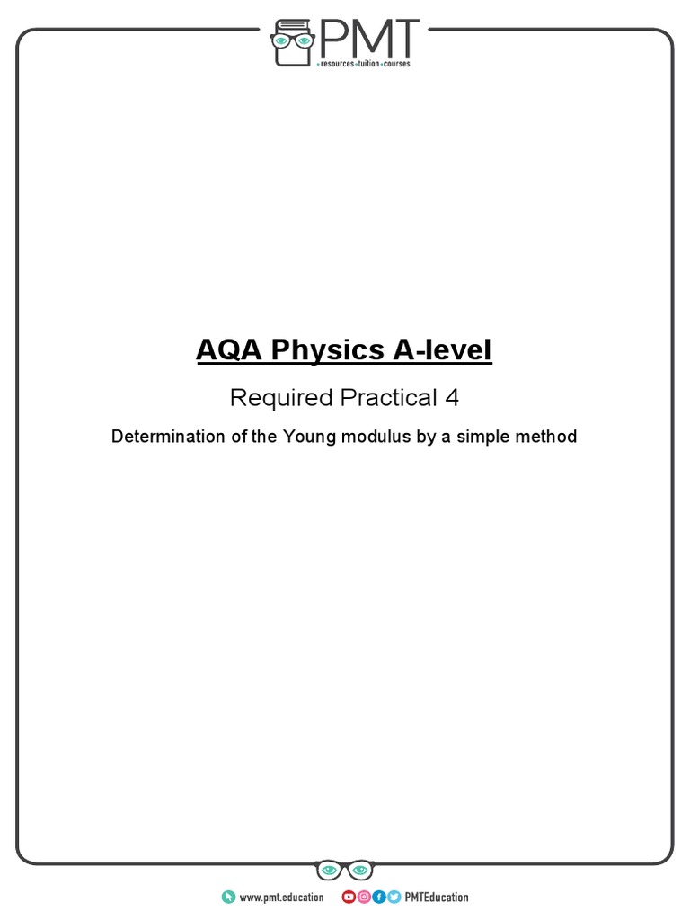 RP 04 - Determination of Young's Modulus | PDF | Young's Modulus | Materials Science