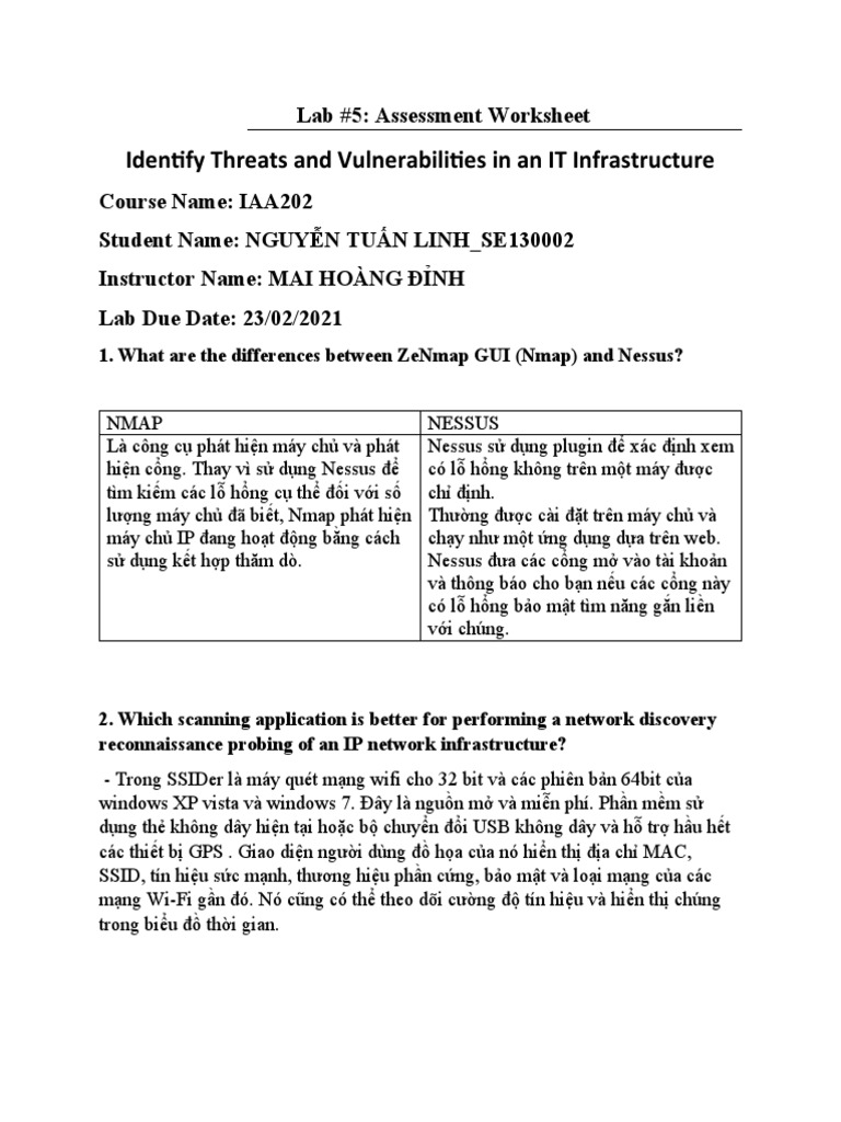 Iaa202 - Lab 5 - Nguyen Tuan Linh - Se130002 - 23022021 | PDF