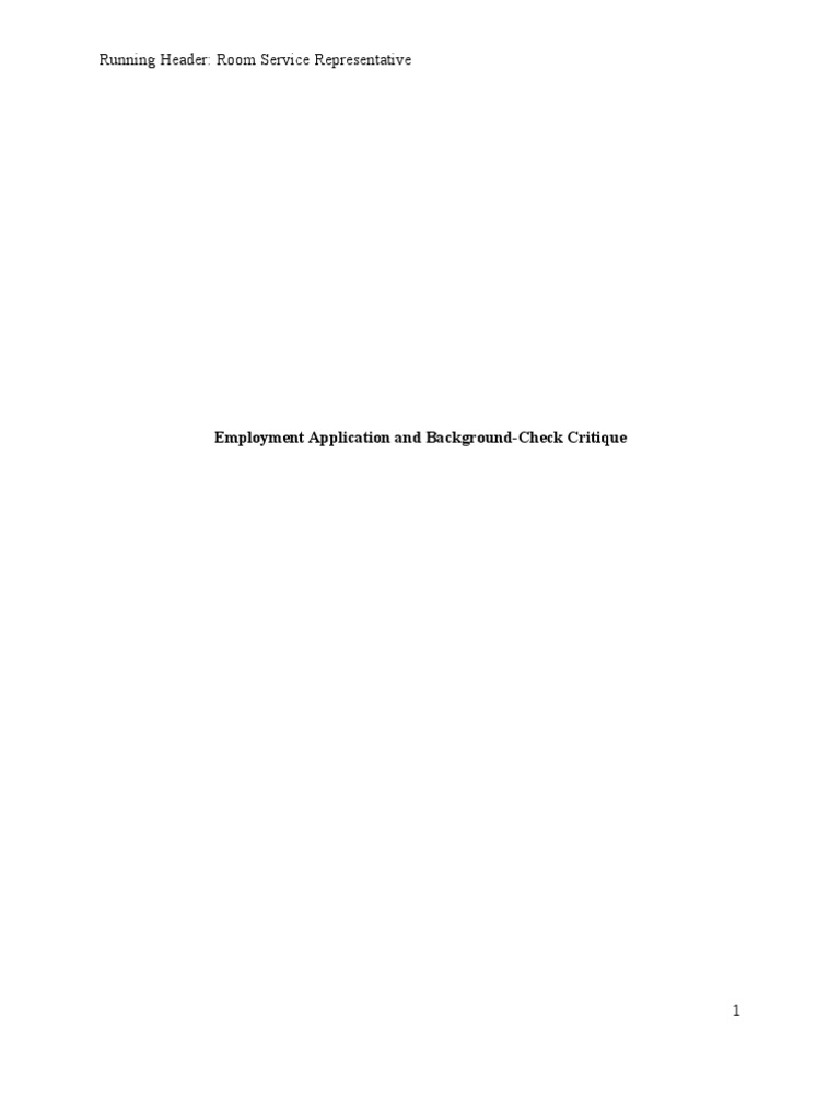 Employment Application and Background Check | PDF | Background Check ...
