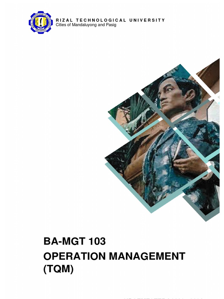 TQM Module 1 | PDF | Quality (Business) | Reliability Engineering