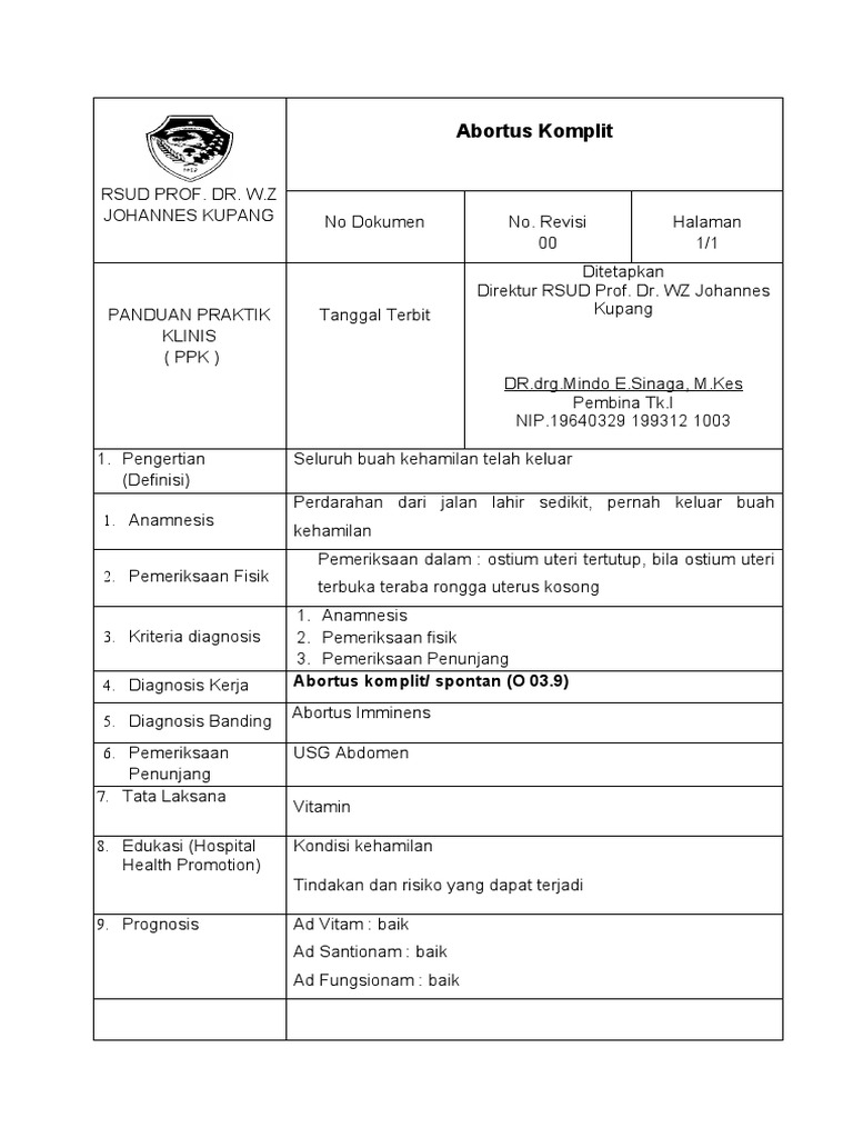 Abortus Komplit | PDF