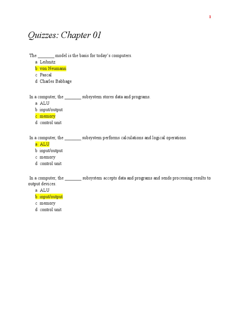 Quizzes Full | PDF