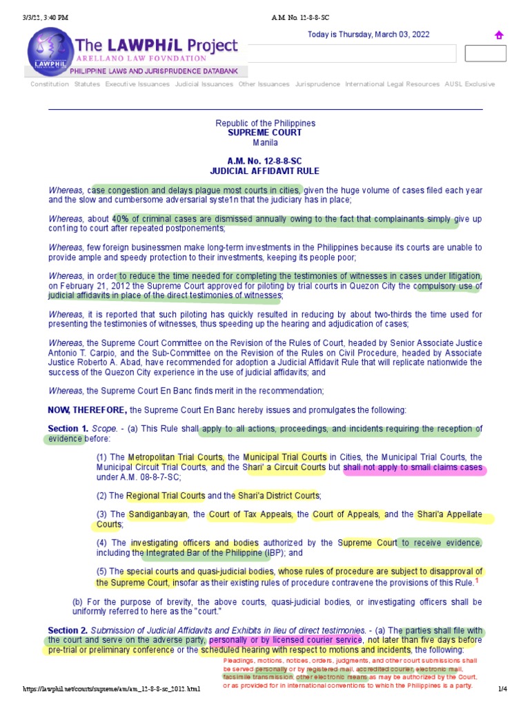 JAR and Continuous Trial | PDF | Plea | Arraignment