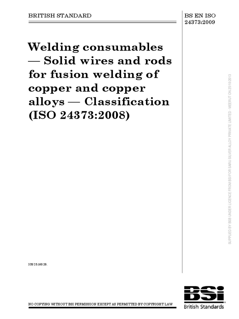 BS en Iso 24373-2009 | PDF | Construction | Welding