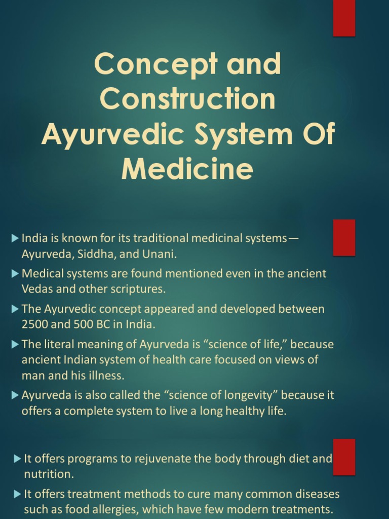 Concept and Construction of Ayurvedic System of Medicine | PDF