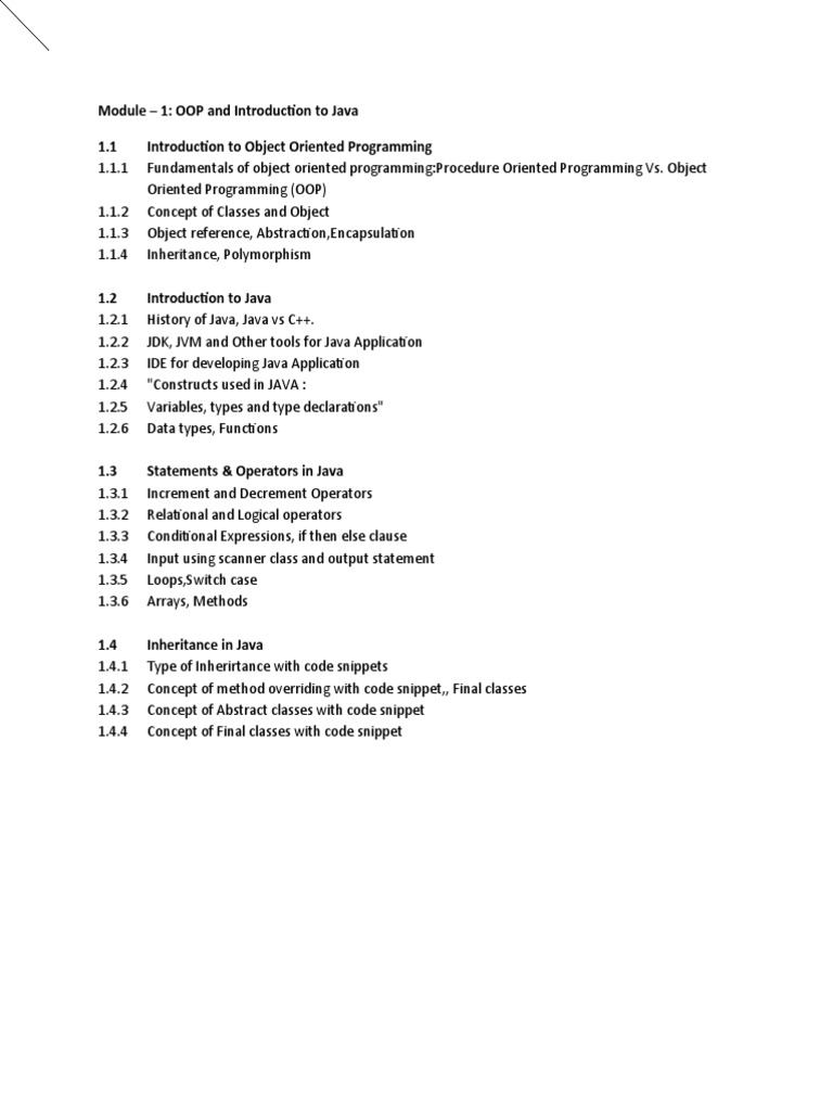 Object Oriented Programming Using Java Final Copy With Pedagogy Pdf 4117