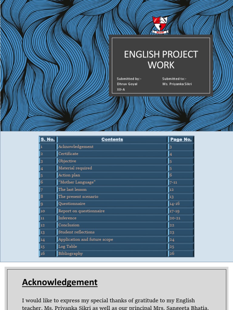 English Project Work | PDF | Learning | Communication