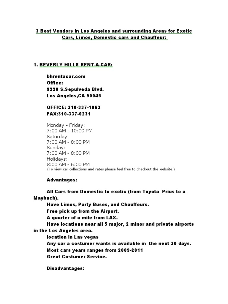 Assignment 1 2 | PDF | Car Rental | Vehicles