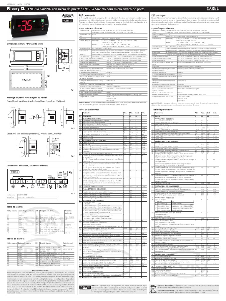Controlador Carel Easy Xl Pdf Quantidade Metrologia