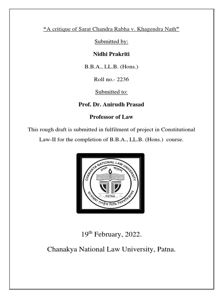 Critique of Sarat Chandra Rabha Case | PDF | Pardon | Public Sphere