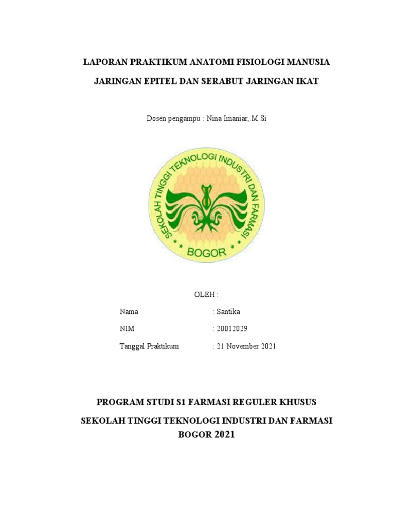 LAPORAN PRAKTIKUM JARINGAN EPITEL Fix | PDF