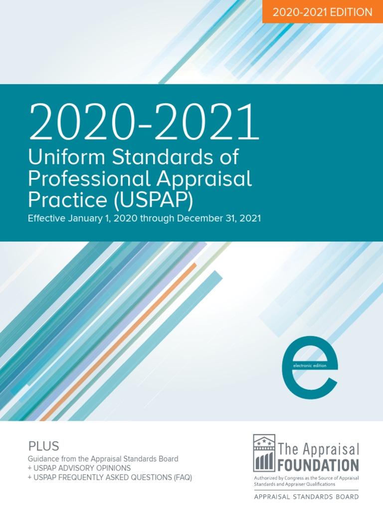 USPAP - Uniform Standards of Professional Appraisal Practice | PDF ...