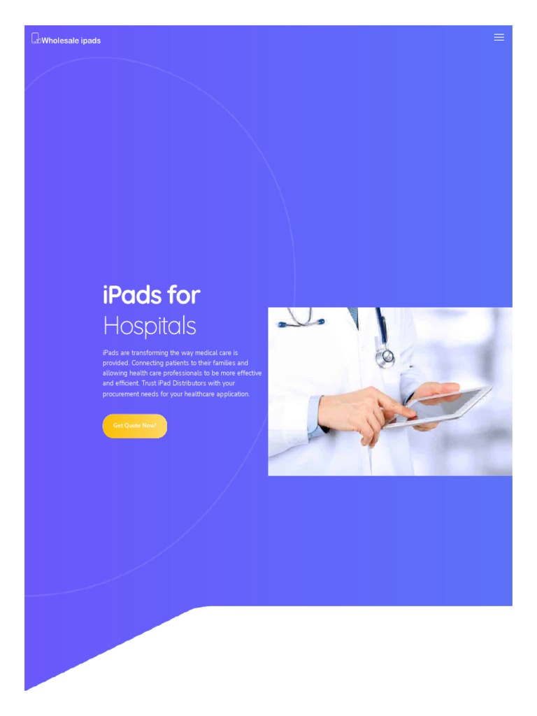 Ipads For Hospitals | PDF | Business