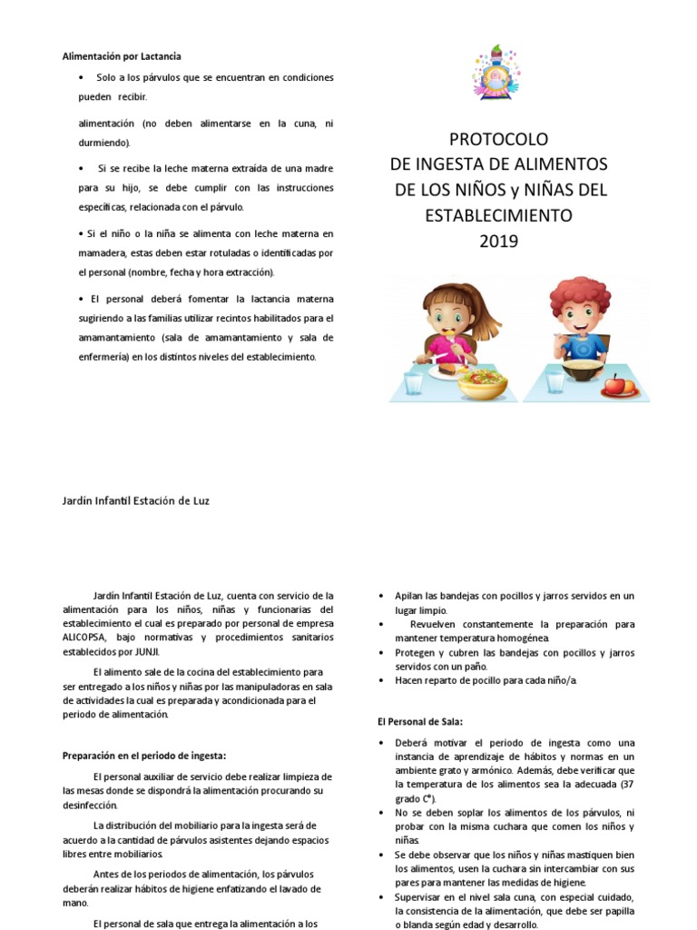 Protocolo de Ingesta de Alimentos | PDF | Amamantamiento | La leche materna