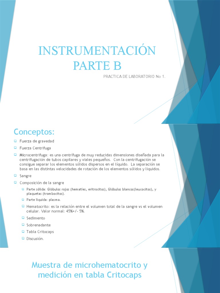 Práctica de Laboratorio: Microcentrífuga y Fotocolorímetro | PDF ...