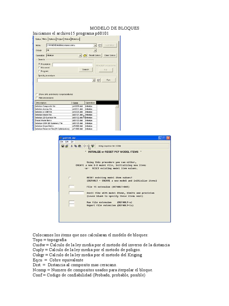 Minesight Basic 6 - Modelo de Bloques | PDF