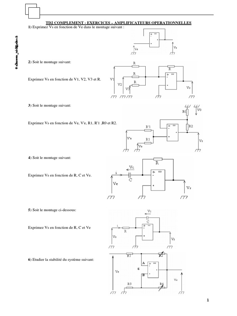 TD02 Complement EXERCICES. AoP | PDF | Impédance (électricité ...