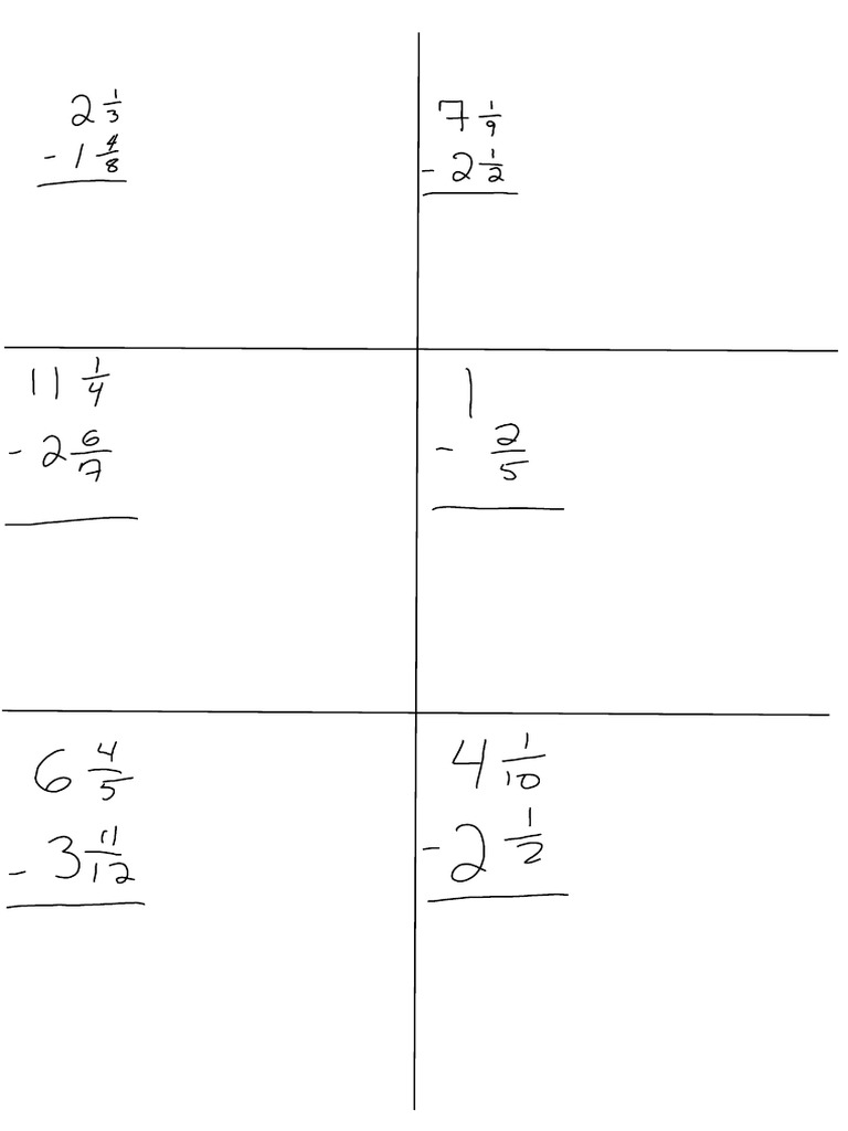 subtraction-mixed-numbers-regrouping-pdf