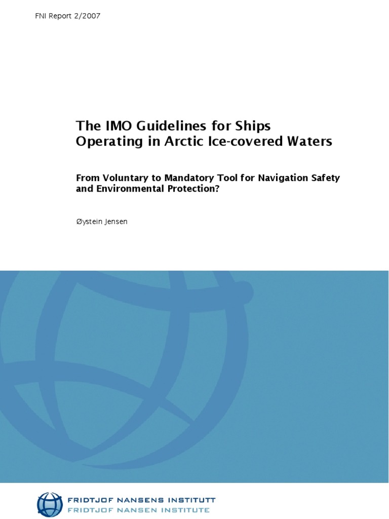The IMO Guidelines For Ships | PDF | Arctic | Ships