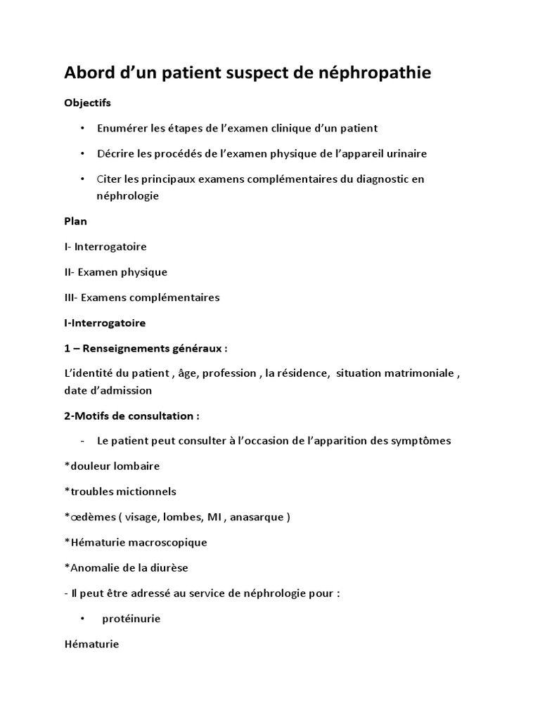 Cours 2ième A Néphro | PDF | Hypertension artérielle | Infection urinaire