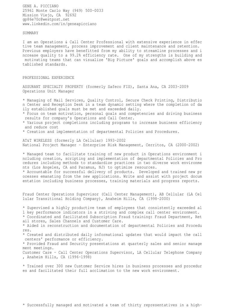 Operations Call Center Management | PDF | Call Centre | Business Process