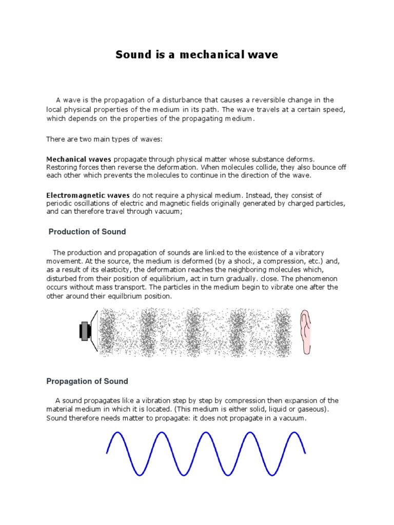 Sound Is A Mechanical Wave VF 123 | PDF | Sound | Waves