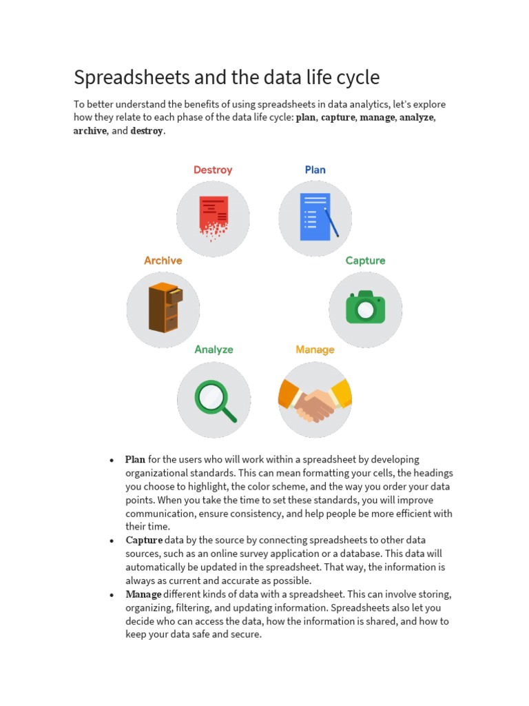 SpreadSheet Data Life Cycle | PDF | Spreadsheet | Microsoft Excel