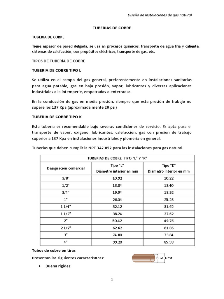 Tuberias De Cobre 1 Pdf Cobre Tubería Transporte De Fluidos