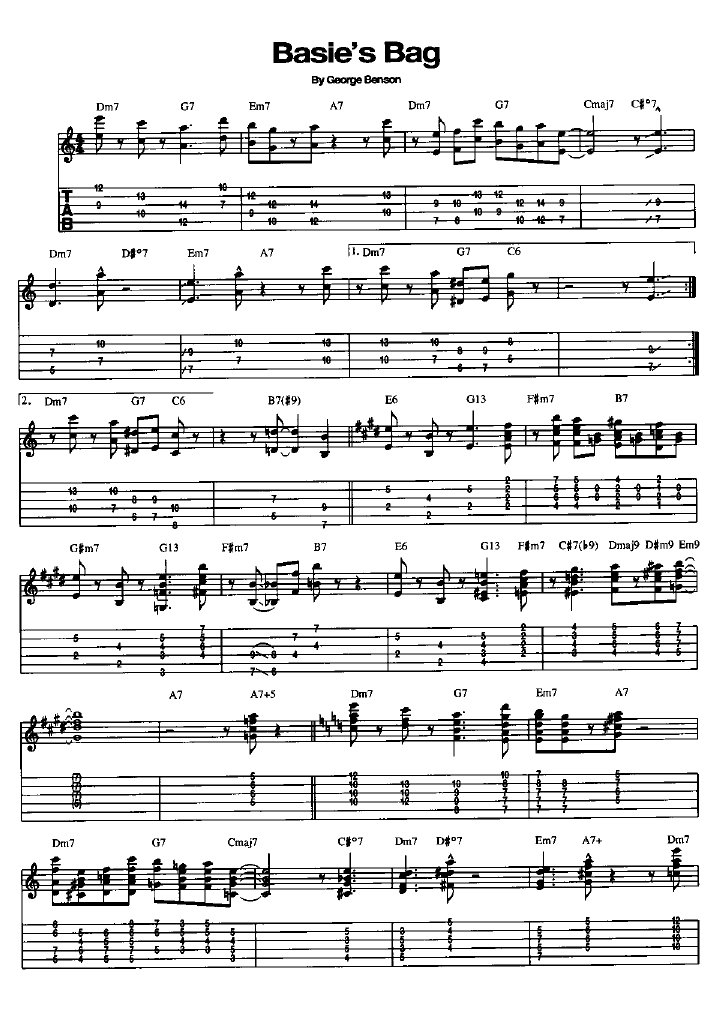 Guitar Tab - George Benson - The Best of | PDF