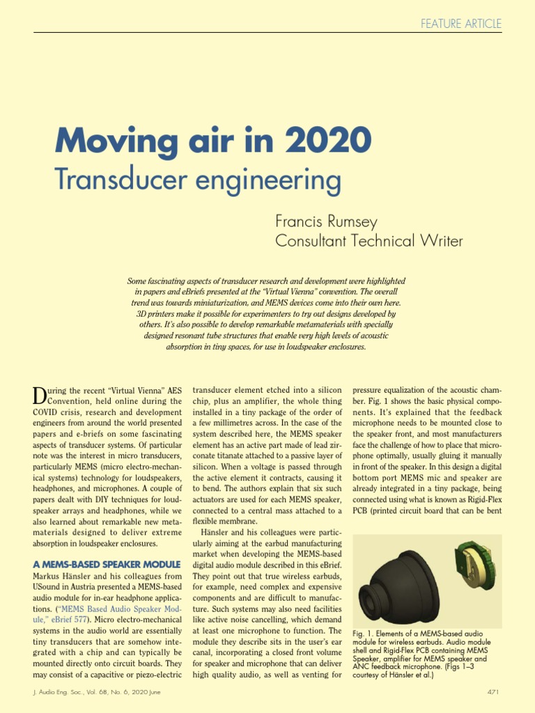 Moving Air in 2020 Transducer Engineering | PDF | Loudspeaker | Headphones