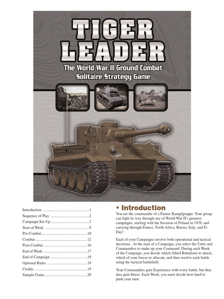 Tiger Leader | PDF | Battalion | Battles