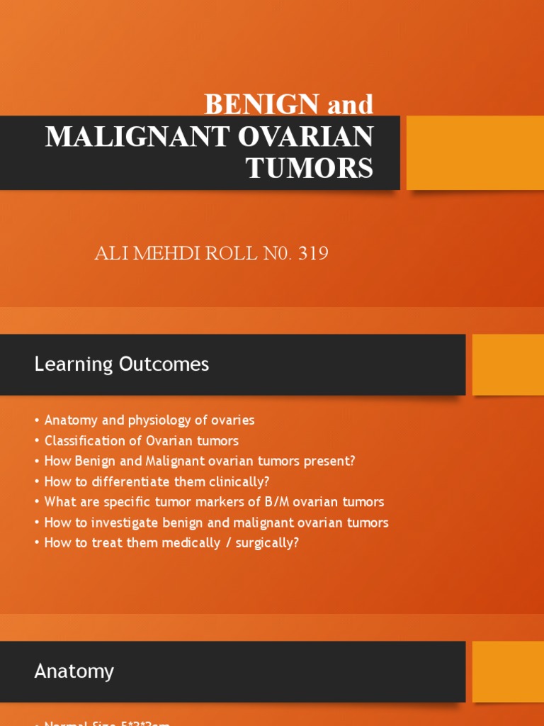Classification of Benign Ovarian Tumors | PDF | Ovarian Cancer | Cancer
