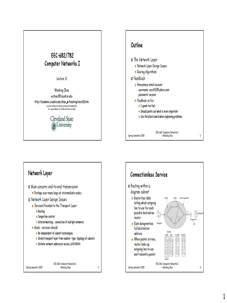 Lecture 11 | PDF | Routing | Router (Computing)