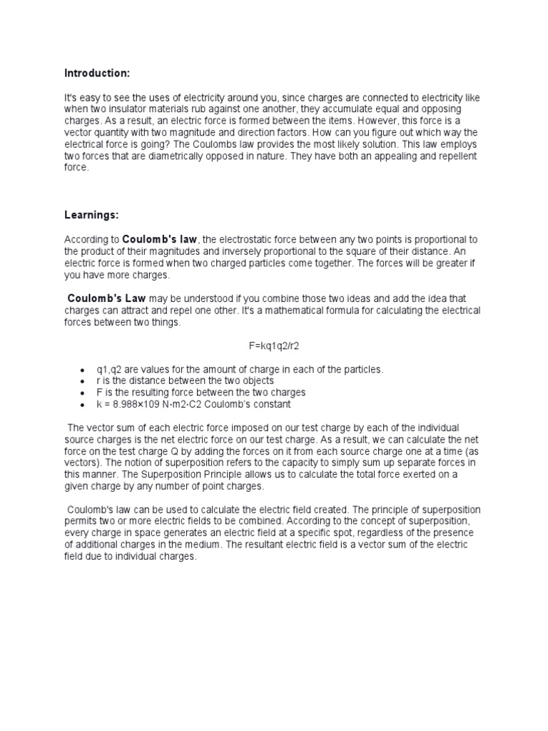 It's Easy To See The Uses of Electricity Around You, Since Charges Are ...