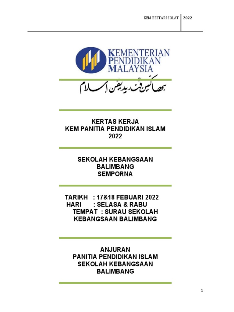Kertas Kerja Kbs | PDF