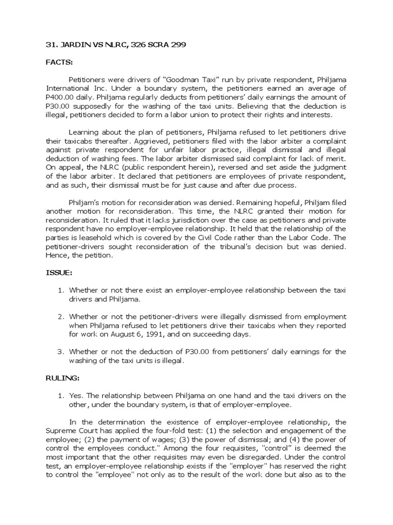 Jardin Vs NLRC | PDF | Employment | Complaint