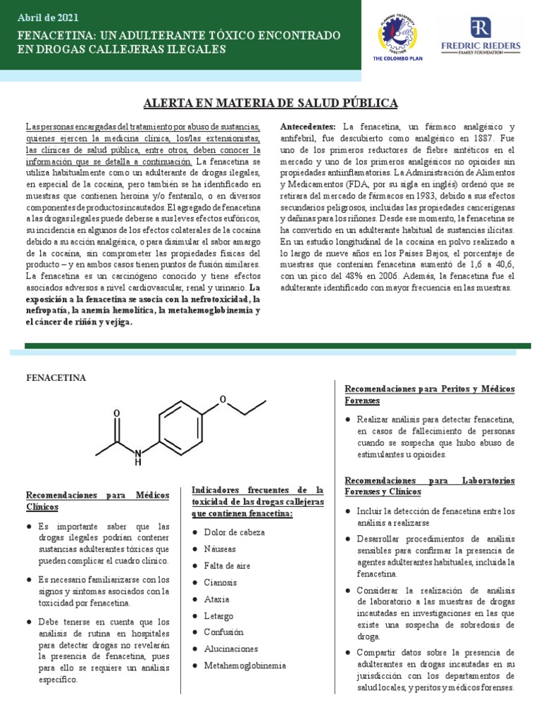 Fenacetina | PDF | Drogas | Cuidado de la salud