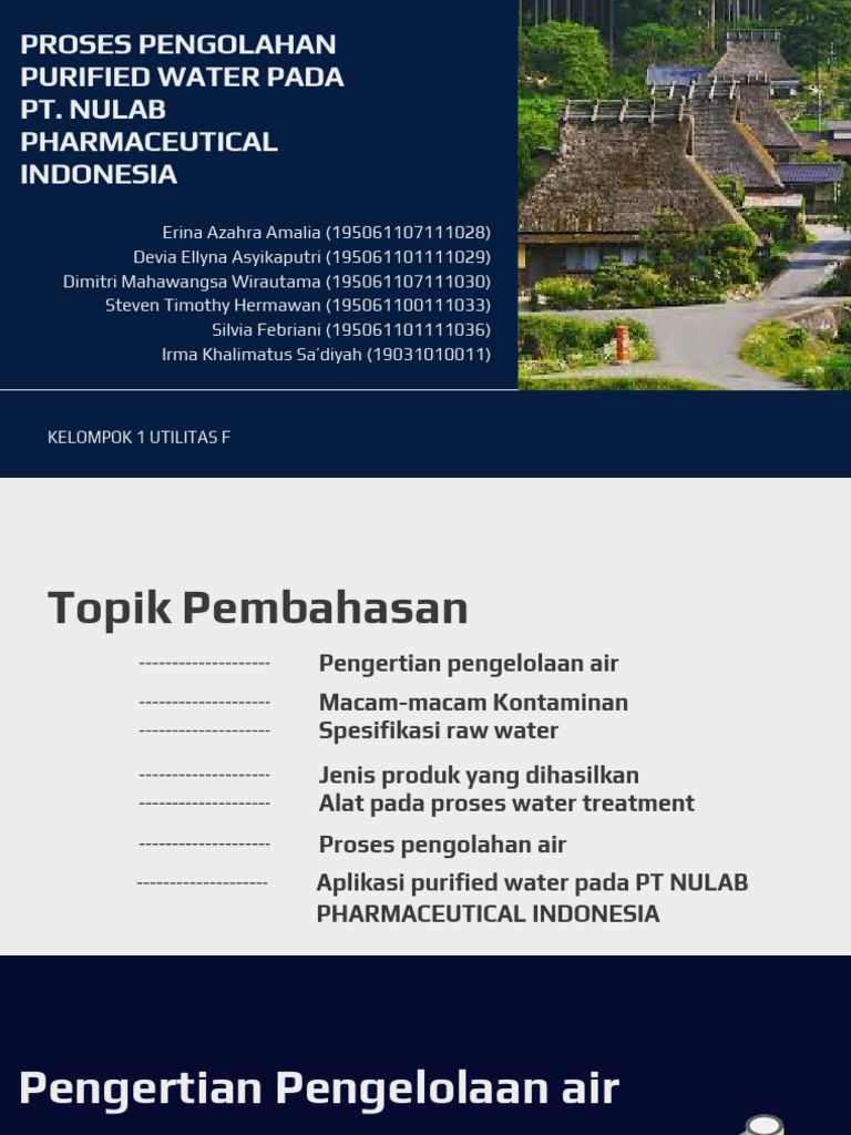 Utilitas Pada Industri Farmasi PT Nulab Pharmaceutical Indonesia | PDF