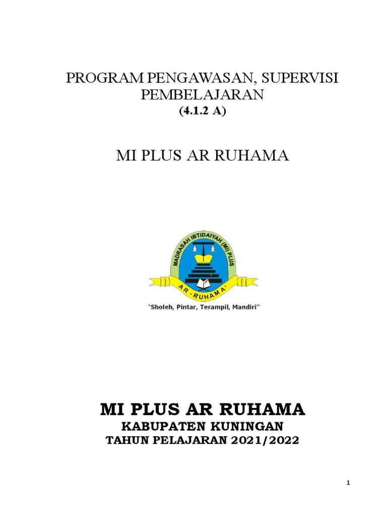 Program Supervisi Pembelajaran MI Plus Ar Ruhama | PDF
