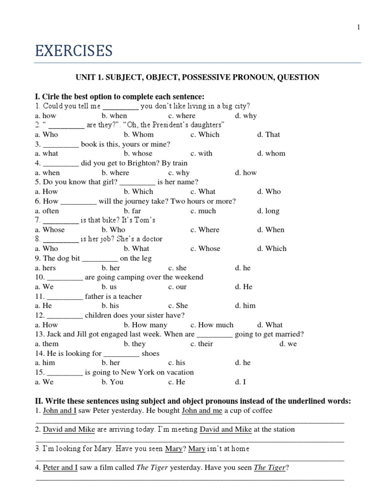 Grammar and Exercises Grade 12 | PDF | Subject (Grammar)