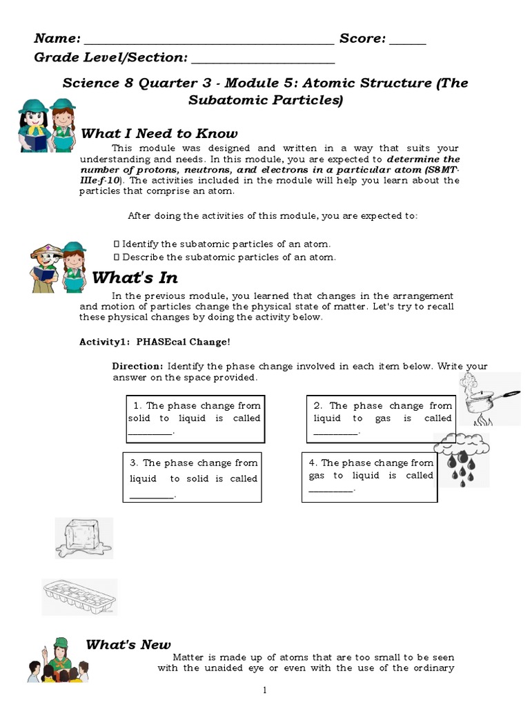 Atomic Structure Module | PDF | Atoms | Proton