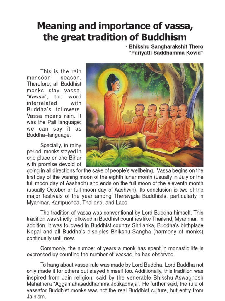 vassa in Buddhism | Bhikkhu | Gautama Buddha | Free 30-day Trial | Scribd
