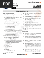 Class 9 Polynomial Questions & Solutions | PDF | Polynomial | Factorization
