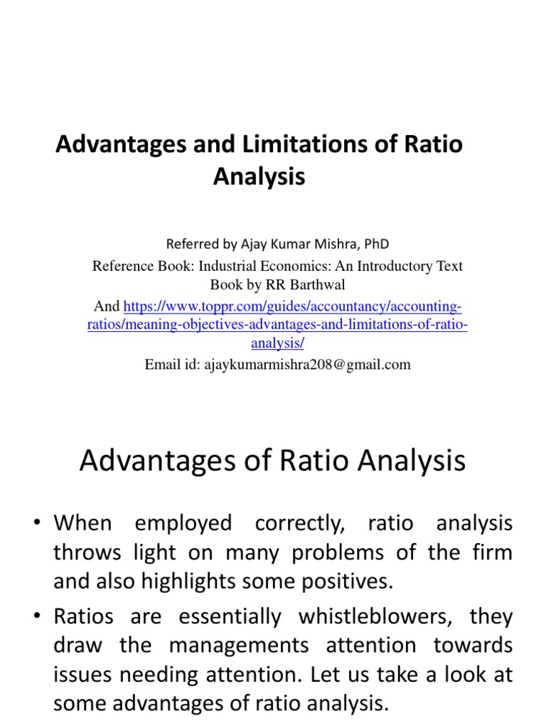 Advantages and Limitations of Ratio Analysis | PDF | Accounting | Economics